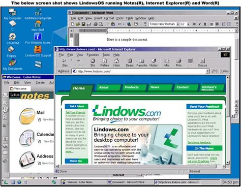 Operating System Screenshot Linux Lindows Shot1