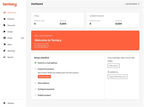 Create And Setup An Account Tentary Help Center