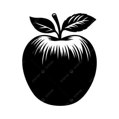 Black Apple Silhouette Vector Art Black Apple Apple Silhouette Apple