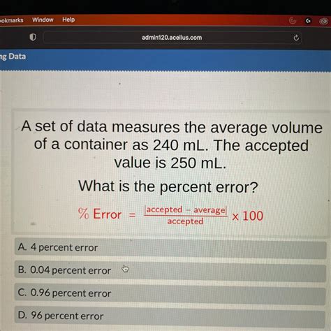 Percent Error