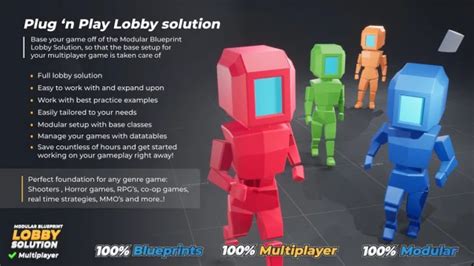 Unreal Engine Asset Multiplayer Blueprint Lobby Solution Template By Kekdot
