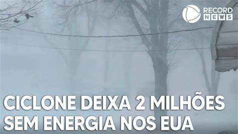 Ciclone deixa 2 milhões sem energia nos Estados Unidos YouTube
