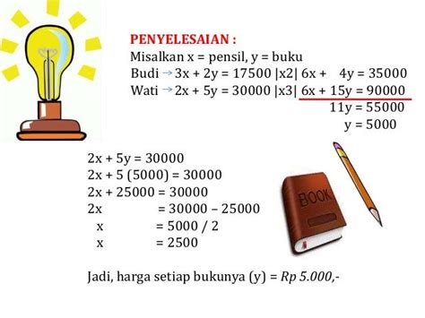 Contoh Soal Persamaan Linear 3 Variabel Dalam Kehidupan Sehari Hari