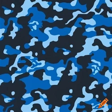 Blue And White Camouflage Pattern On Craiyon