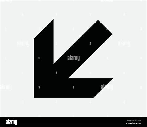 Bottom Left Arrow Icon Point Pointer Exit Path Entrance Navigation
