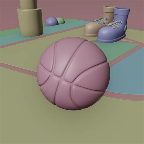 Basketball Court 3d Illustration Blender On Behance