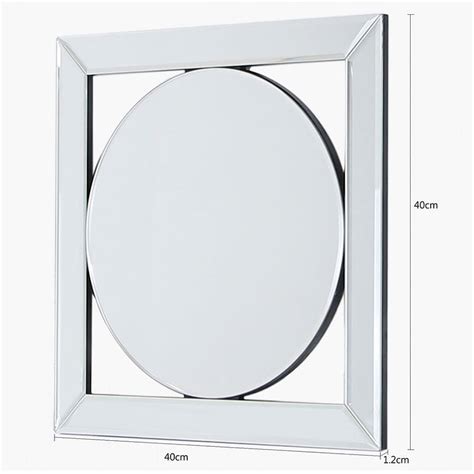 Small Circle Silver Mirror Wall Art 40cm Picture Perfect Home