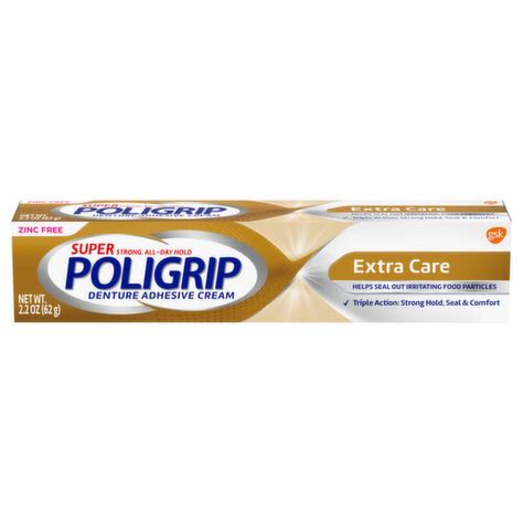 Poligrip Denture Adhesive Cream Super Extra Care Brookshires