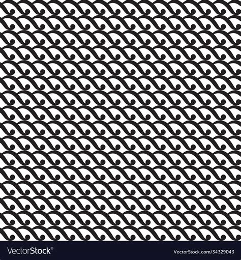 Seamless Geometric Curl Pattern Waves Royalty Free Vector