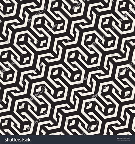 Vector Seamless Interlacing Lines Pattern Modern Stock Vector Royalty