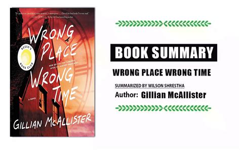 Wrong Place Wrong Time Book Summary Of Gillian Mcallister