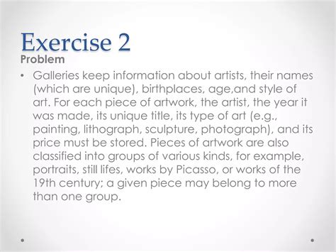 Erd Practice Exercises PPT