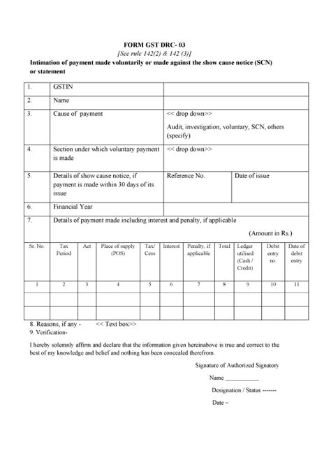Applicability And Procedure To File Form DRC 03 Masters India