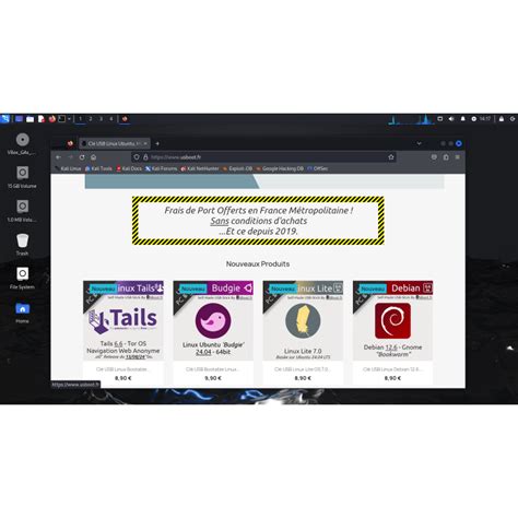 Clé Usb Préparée Bootable De Kali Linux Live 20242