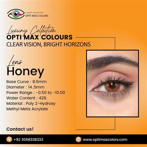 Optimaxcolors Optimax Honeylens Eyewear Contactlenses Lens