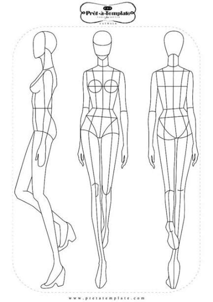 Cómo dibujar Figurines De Moda Pose De Frente Paso a Paso Muy Fácil
