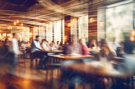 Premium Ai Image Busy Cafe Scene With Group Of People At Restaurant Table