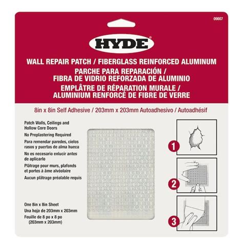 Hyde 8 In X 8 In Aluminum Self Adhesive Wall Patch 161218 The Home