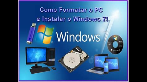 Como Formatar O PC E Instalar O Windows 7 YouTube
