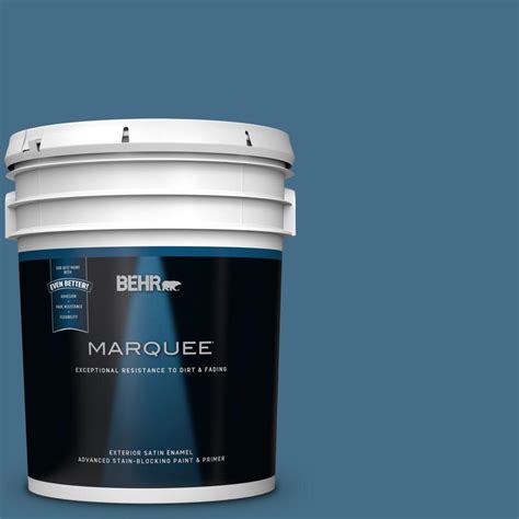 BEHR Premium Plus 5 Gal S500 6 Shipyard Satin Enamel Exterior Paint