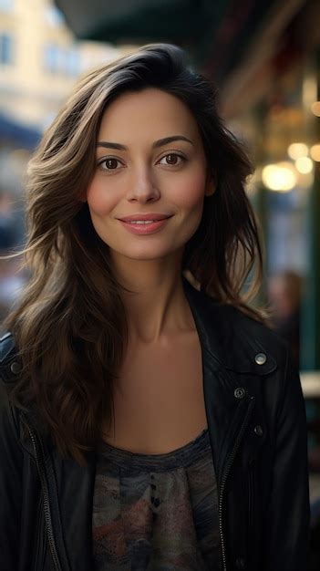 Premium Ai Image Beautiful Young Woman Smiling Generative Ai