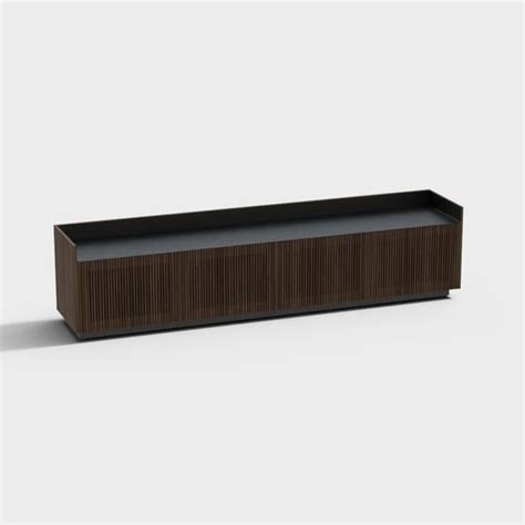 Minimalist Simple Bench 3d Model Wood And Metal Frame