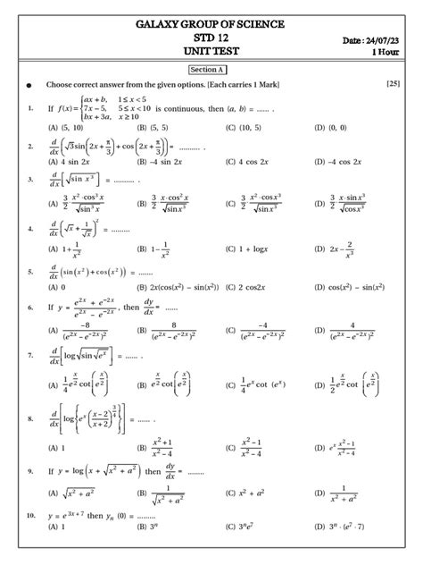 Unittest D24 Jul 2023 Pdf