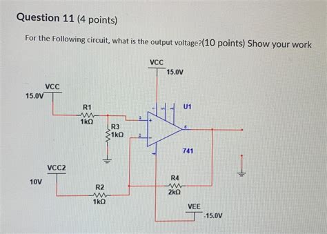 Solved For The Following Circuit What Is The Output Chegg