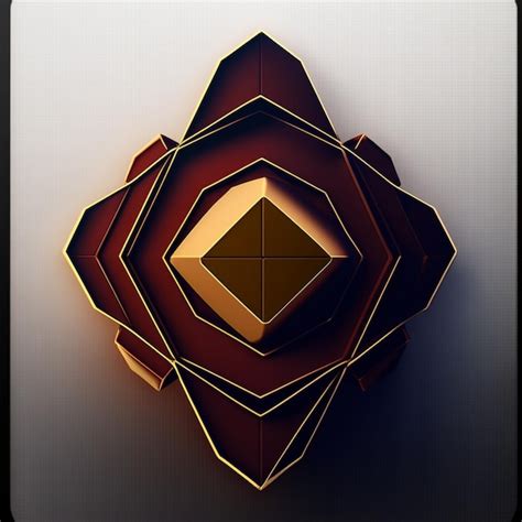 Premium Ai Image There Is A 3d Image Of A Geometric Object On A Wall Generative Ai