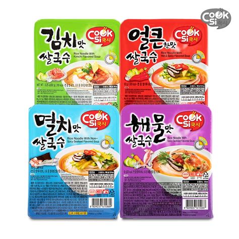 쿡시 쌀국수 92g x 10팩 골라담기 멸치 얼큰 해물 김치 티몬