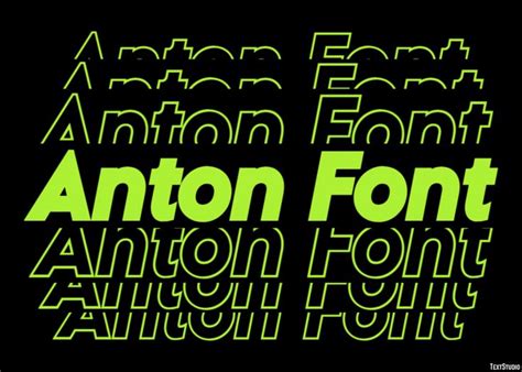 Anton Font Text Effect Generator