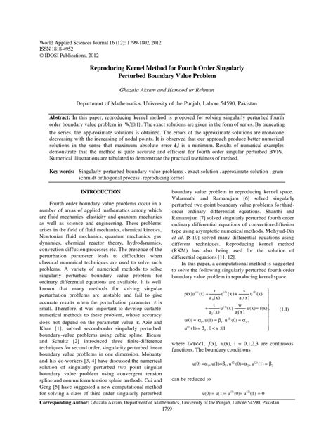 Pdf Reproducing Kernel Method For Fourth Order Singularly Perturbed