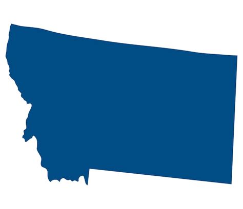 Premium Vector Montana State Map Map Of The Us State Of Montana