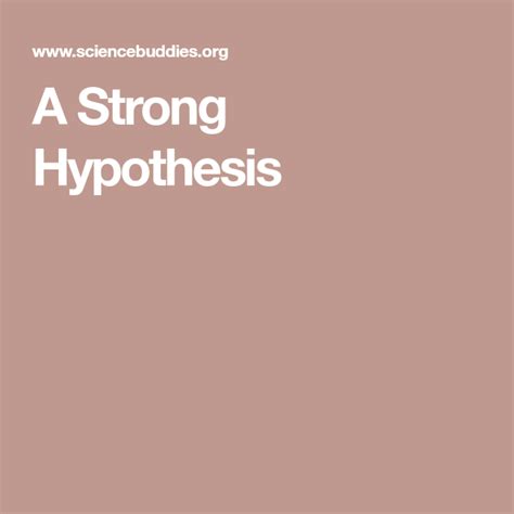 A Strong Hypothesis Science Buddies Blog Hypothesis Science Fair Projects Science Fair