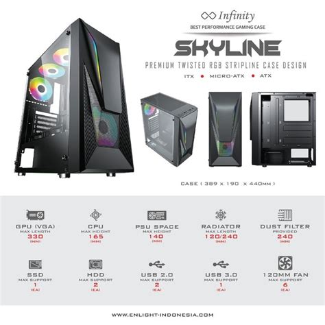 Jual CASING GAMING INFINITY SKYLINE FAN RAINBOW Shopee Indonesia