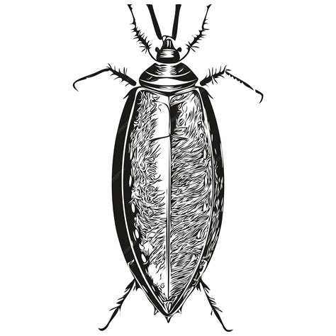 Premium Vector Hand Drawn Cartoon Cockroach Vector Vintage