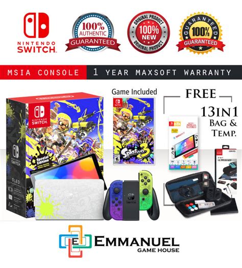 Nintendo Switch Oled Splatoon Limited Edition Console V Year Maxsoft Manufacturer