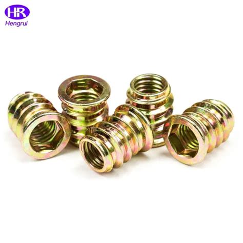Wood Insert Interface Screws Thread Nuts Fixing Furniture Mounting