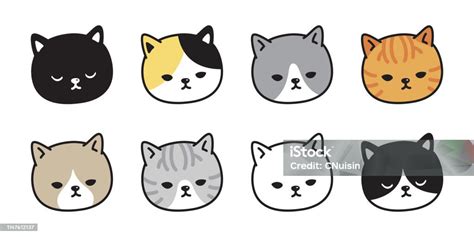 고양이 아이콘 벡터 새끼 고양이 머리 옥 양 목 로고 캐릭터 만화 생강 기호 그림 갈고리 발톱에 대한 스톡 벡터 아트 및 기타 이미지 갈고리 발톱 검은색 고양이 새끼