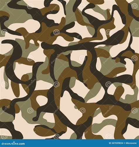 Army Camo Fabric Pattern Military Uniform Cloth Stock Illustration