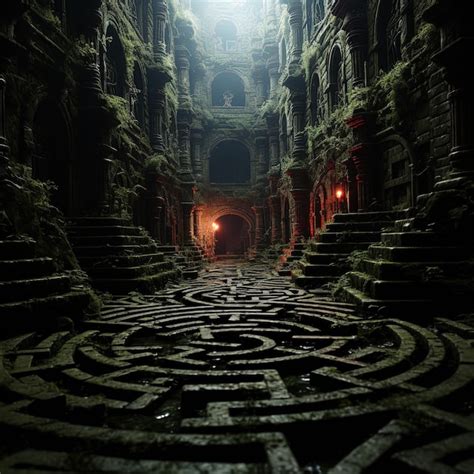 Premium Photo Scary Underground Labyrinths
