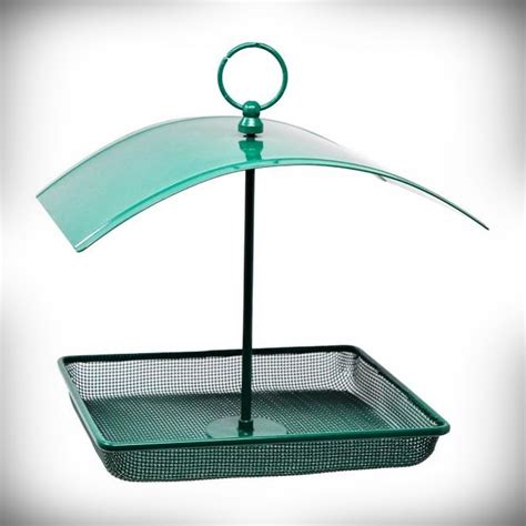 Multipurpose Hanging Mesh Tray Feeder With Roof