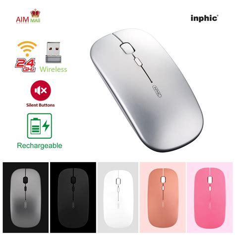Inphic Rechargeable 2 4ghz Wireless Advanced Invisible Optical Silent