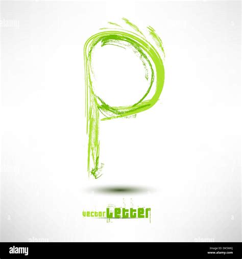Vector Illustration Drawn By Hand Letter Grunge Green Grass Wave Stock