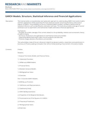 Fillable Online Garch Models Structure Statistical Inference And