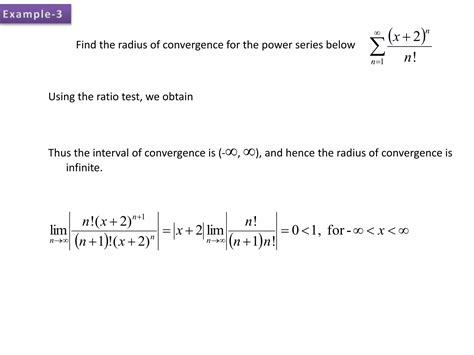 Power Series And Radius Of Convergence Pptx Physics Science