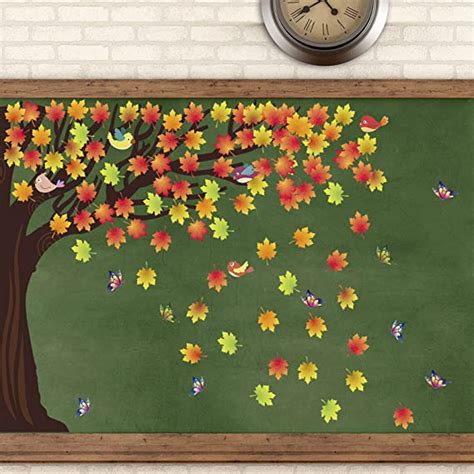128 Pieces Classroom Tree Bulletin Board Set Trees For Bulletin Board Seasonal Spring Bulletin