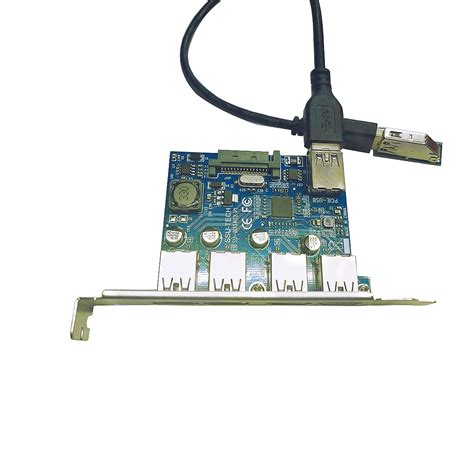 Xt Xinte 4 Ports Usb 30 Hub To Pci E Pci Express 1x Expansion Card