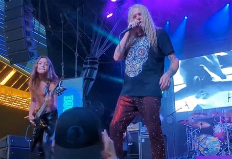 Watch Sebastian Bach Joined By 11 Year Old Stepson For Youth Gone Wild Performance In Las