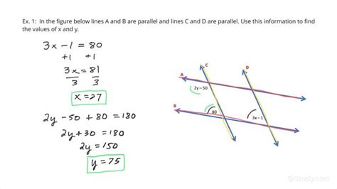 How To Solve Equations Involving Angles And 2 Pairs Of Parallel Lines